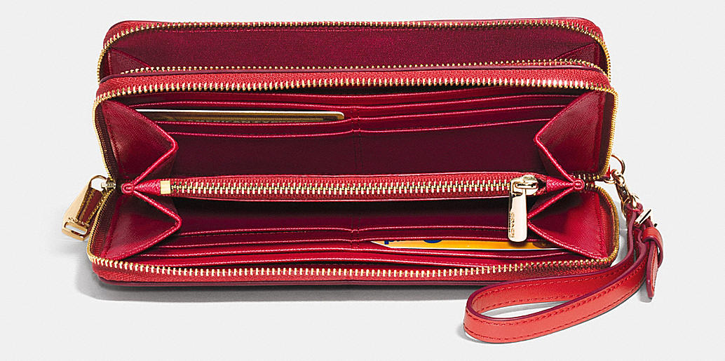 COACH Designer Wallets | Madison Double Accordion Zip Wallet In Leather COACH Designer Wallets | Madison Double Accordion Zip Wallet In Leather