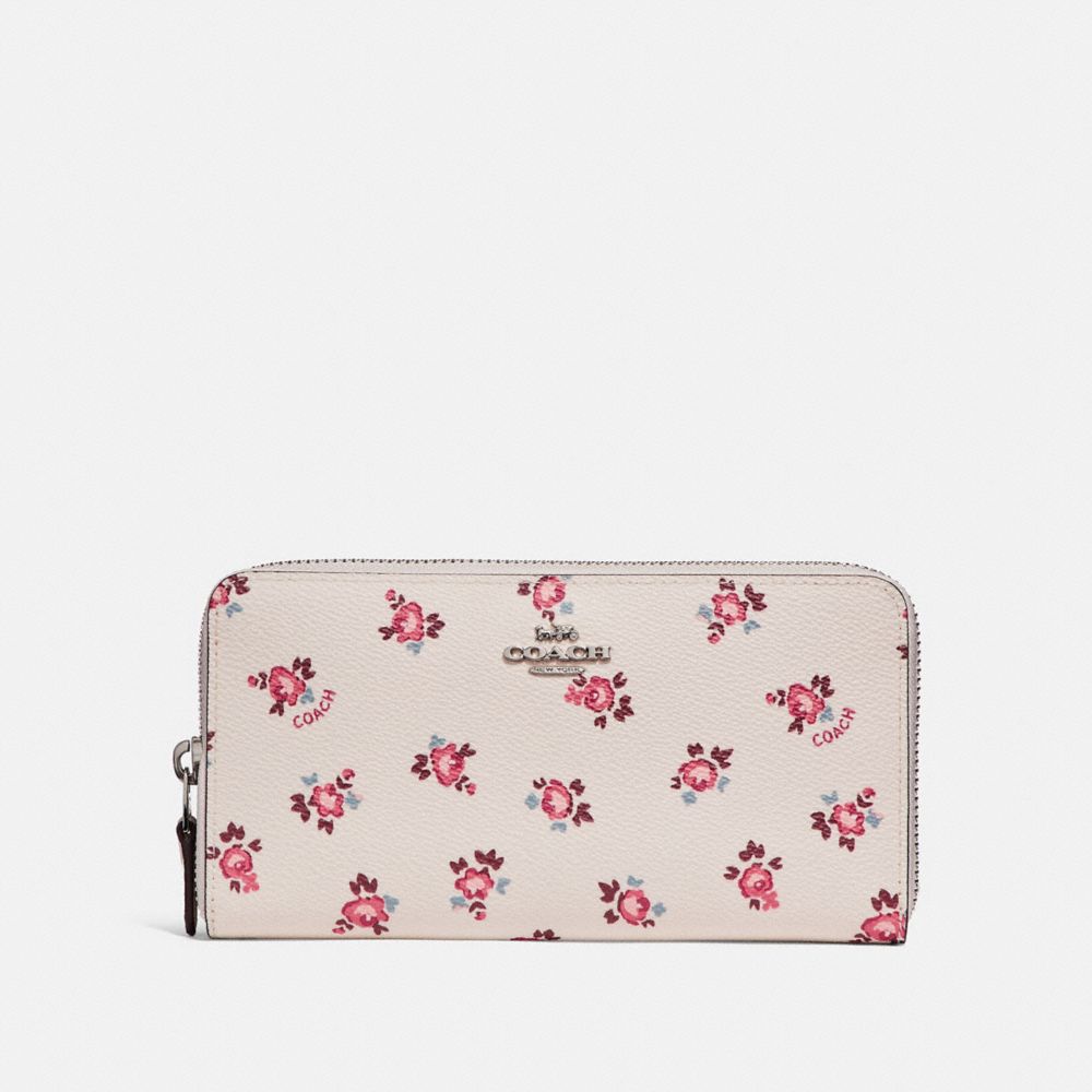 Coach Accordion Zip Wallet Floral Print | semashow.com