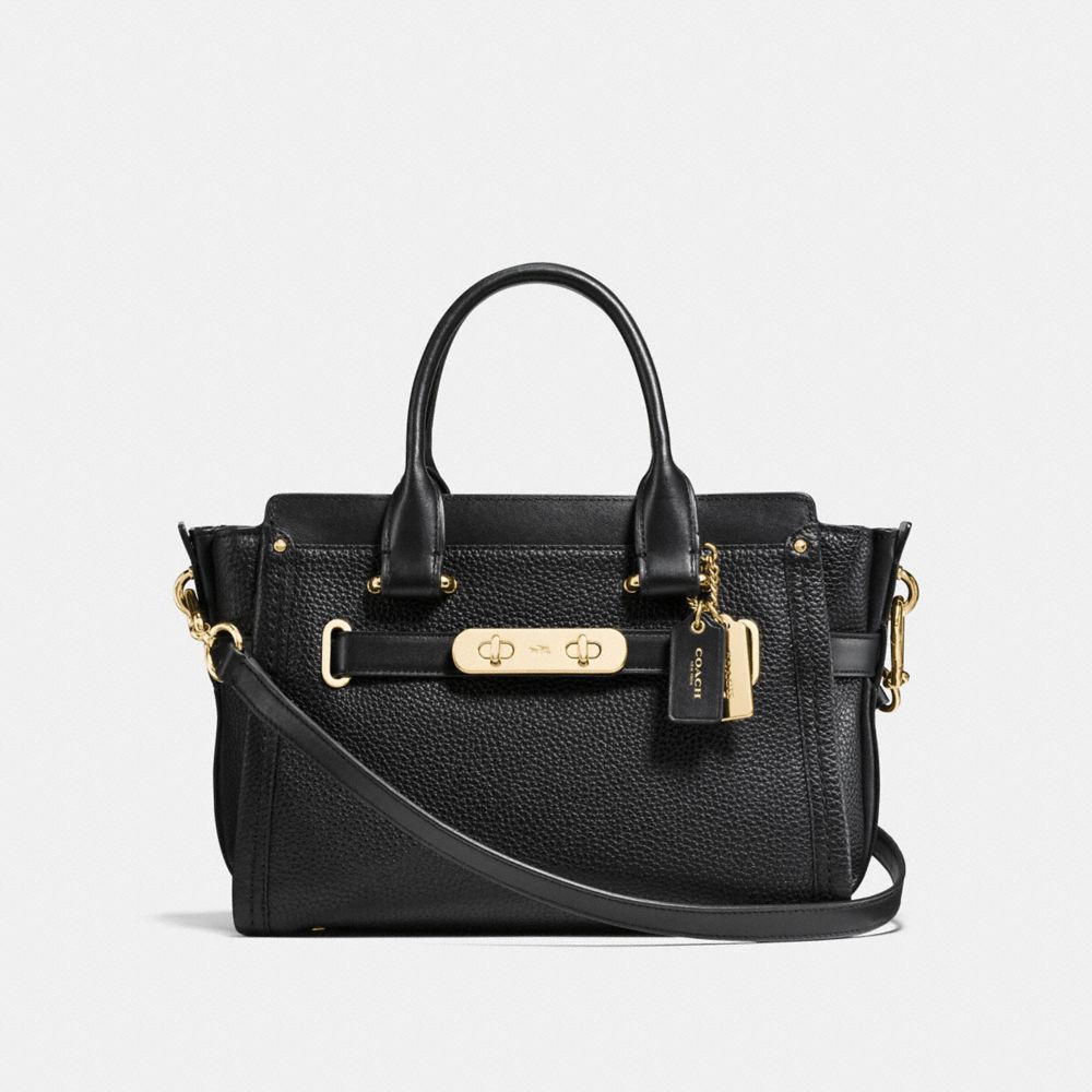 COACH: Coach Swagger Carryall 27 in Pebble Leather
