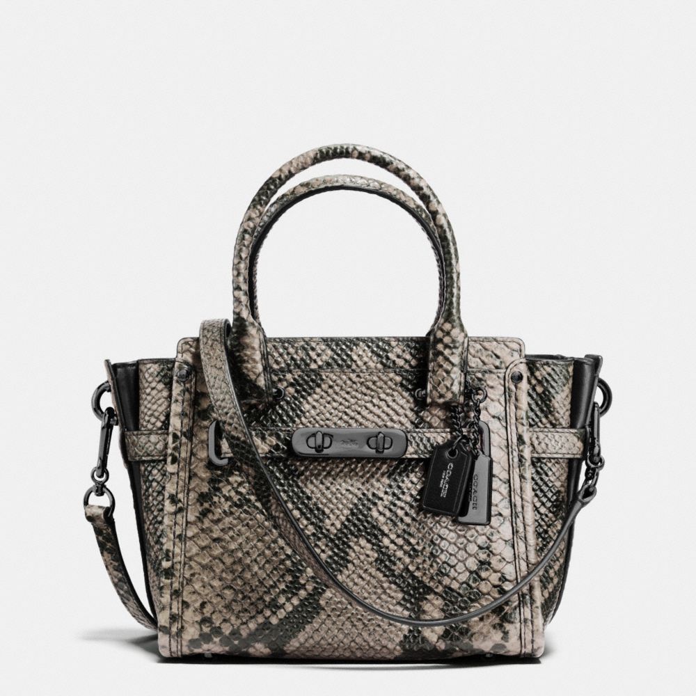 Coach Swagger 21 Carryall In Snake-Embossed Leather