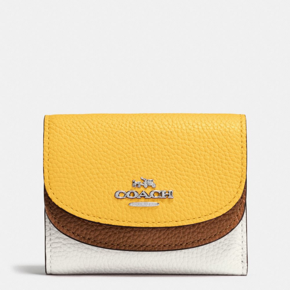 COACH Designer Wallets | Double Flap Small Wallet In Colorblock Leather