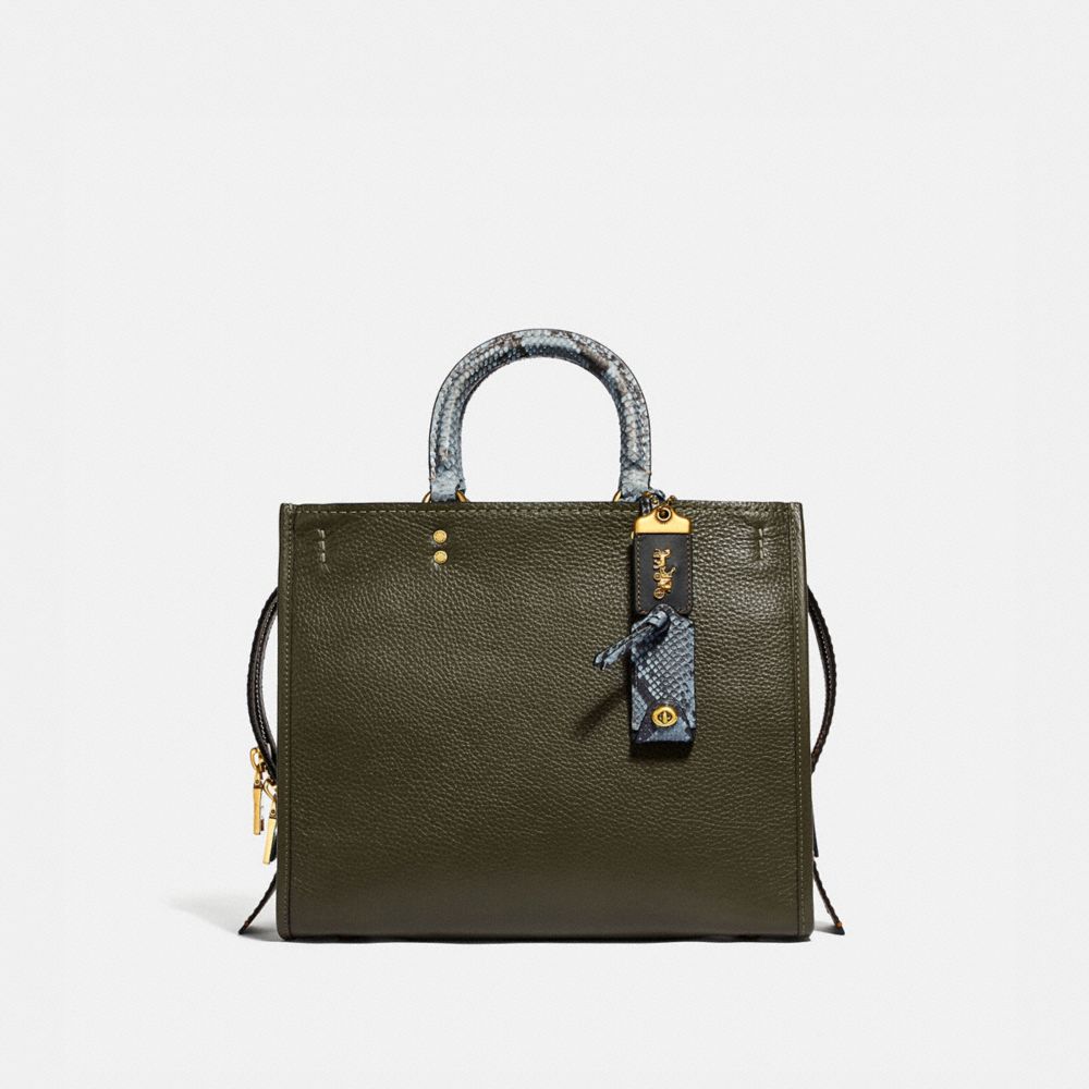 COACH: Rogue In Colorblock With Snakeskin Detail