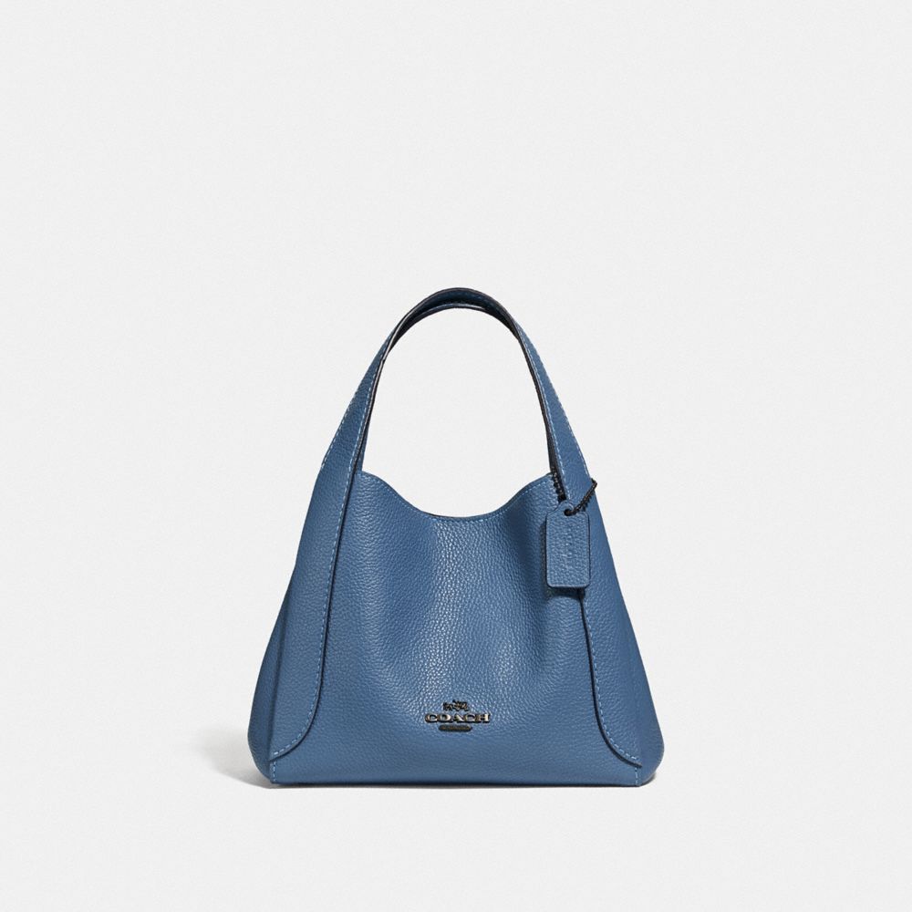 Coach Hadley Hobo 21 In Blue In Gunmetal/stone Blue | ModeSens