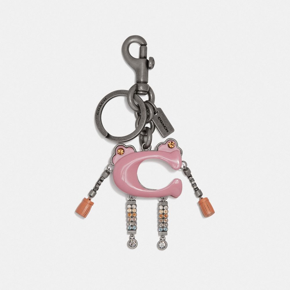 PRADA Dog Bag Charm Key Ring Black x silver Keychain - munimoro.gob.pe