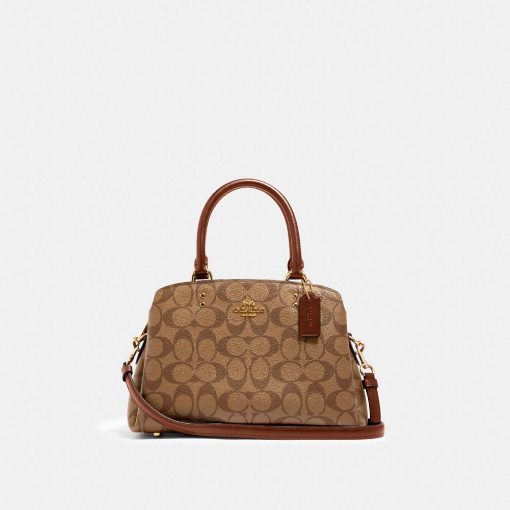 Coach Mini Lillie Carryall In Signature Canvas In Beige | ModeSens