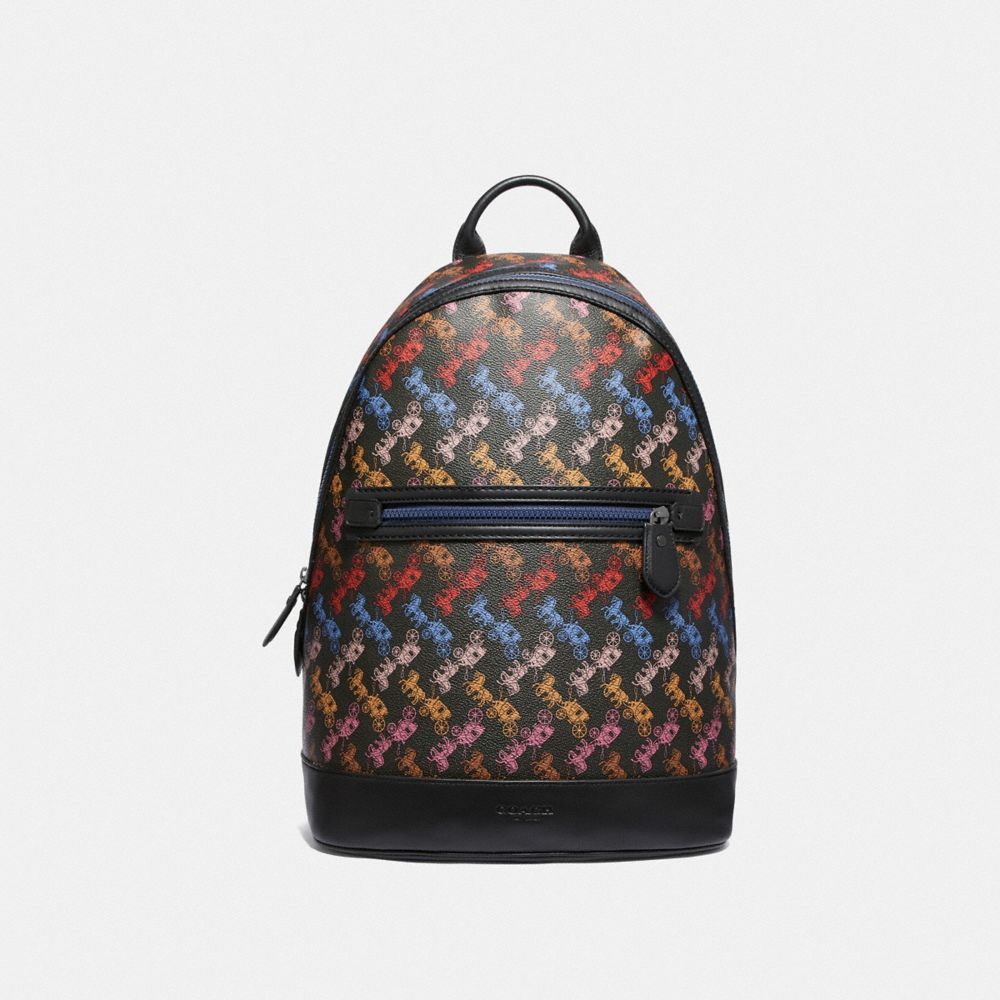 Coach Barrow Backpack With Horse And Carriage Print In Ji/black Multi ...