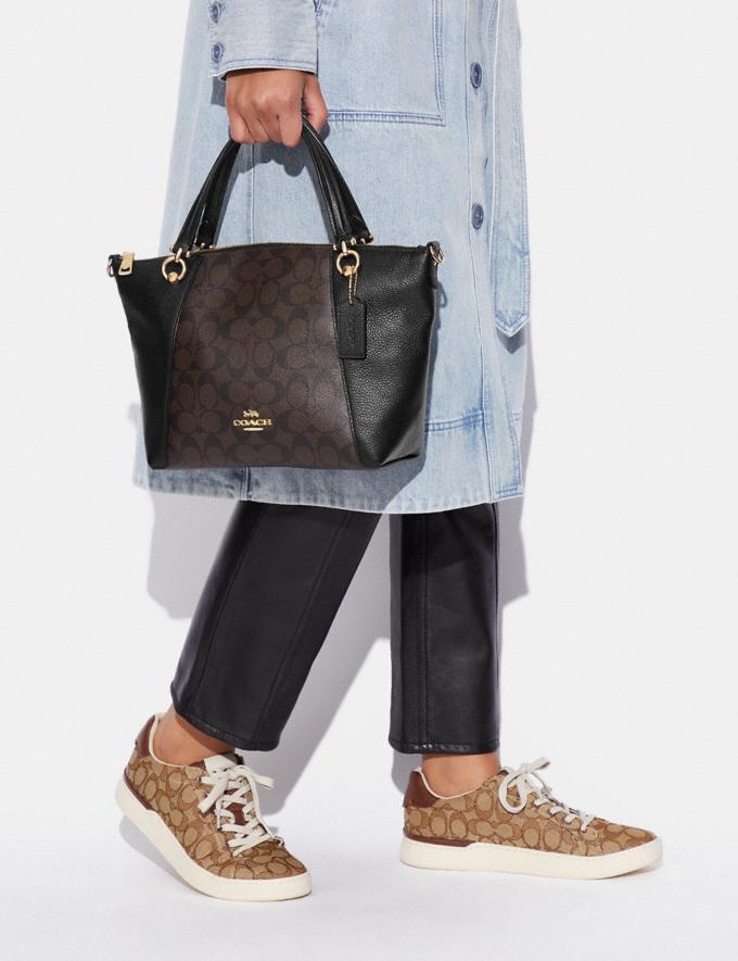 COACH: Kacey Satchel In Signature Canvas COACH: Kacey Satchel In Signature Canvas
