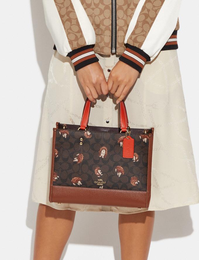 COACH: Dempsey Carryall In Signature Canvas With Hedgehog Print COACH: Dempsey Carryall In Signature Canvas With Hedgehog Print
