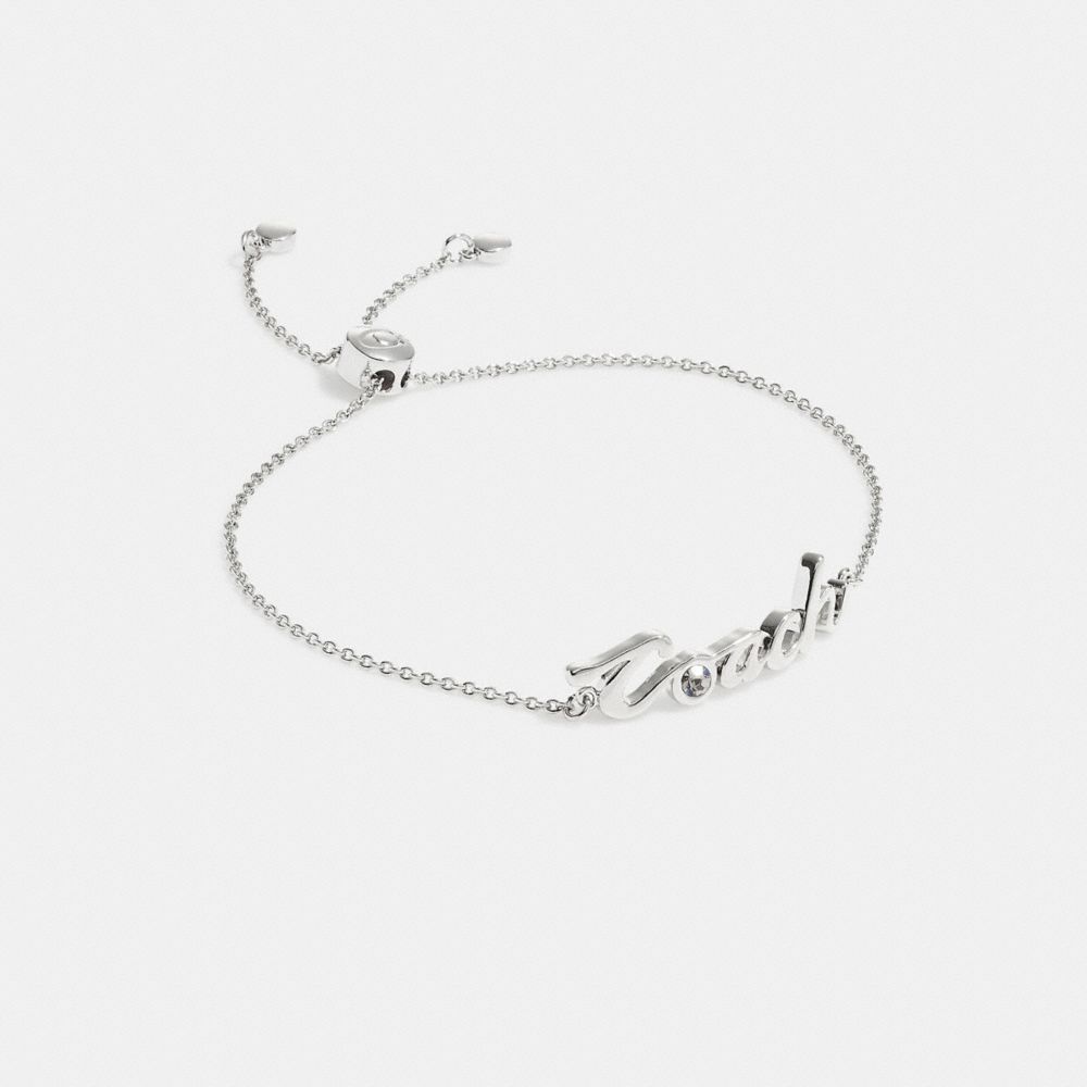 Coach Armband Mit Schiebeverschluss Und Logo-schriftzug In Metallic ...