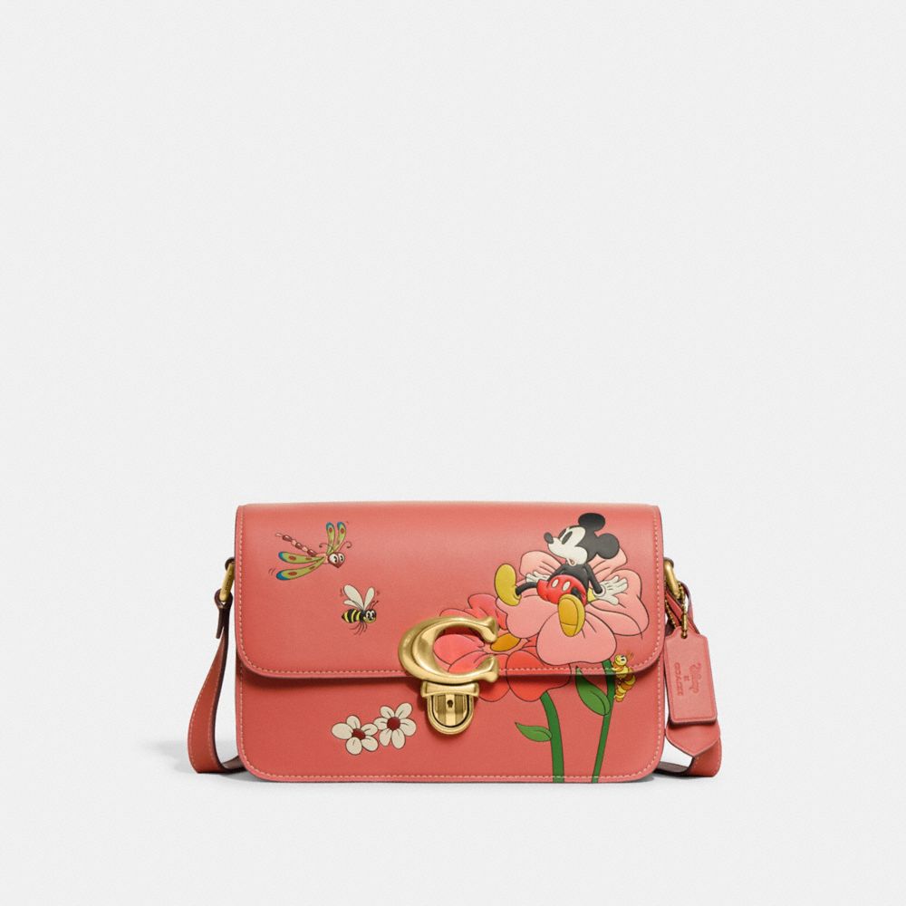 Coach Disney X Studio Shoulder Bag With Mickey Mouse And Flowers In ...